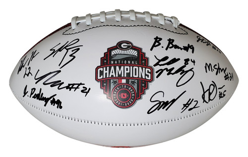 Georgia Bulldogs Signed '22 National Champs Football- 10 Signatures ...