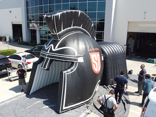 Giant Inflatable NFL Football Helmets | Custom Inflatable Tunnels Rams