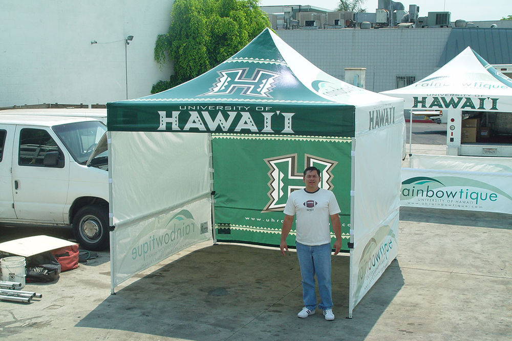 10x10 Custom Pop Up Tent University of Hawaii