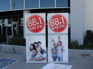 Custom Retractable Banners: Radio Stations, Schools