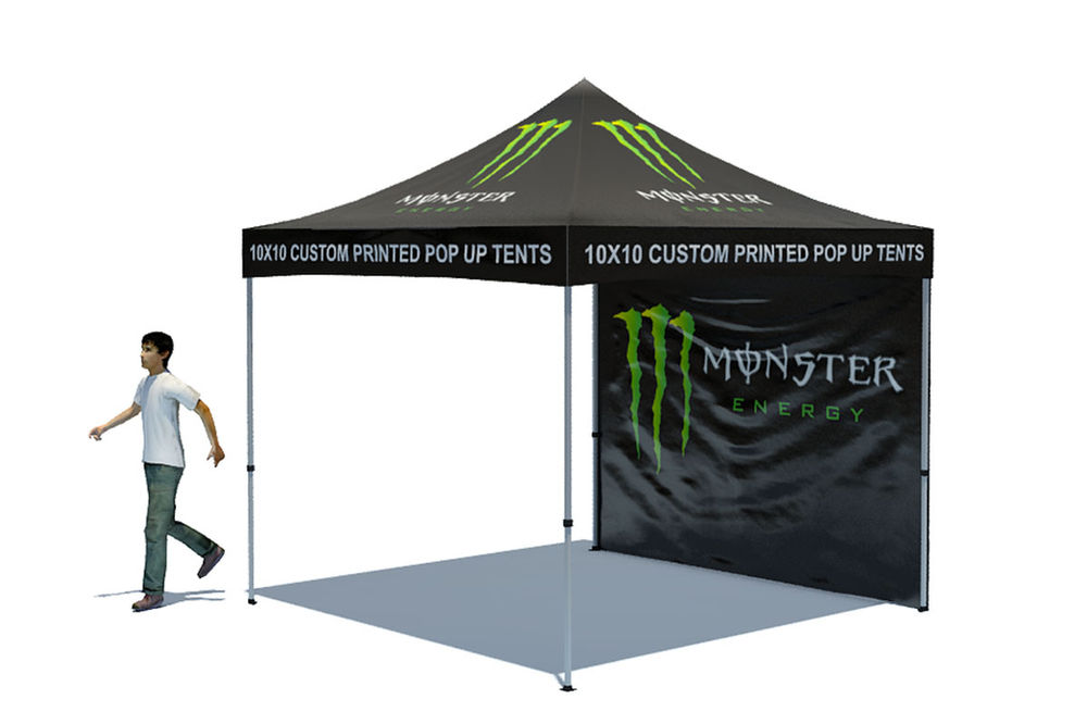 10x10 Monster Energy Pop Up Canopy Tent