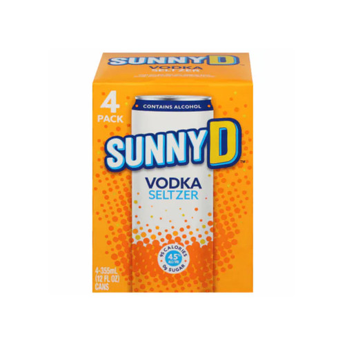 Sunny D Vodka Seltzer 4pk - 12oz can | Friendly Fine Wine