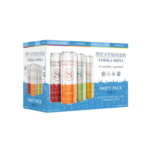 Stateside RTD Vodka Soda Party Pack 8pk - 12oz can | Friendly Fine Wine