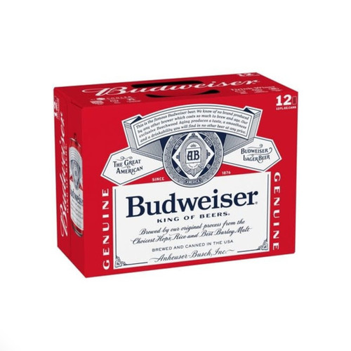 Budweiser 12pk - 12oz can | Friendly Fine Wine