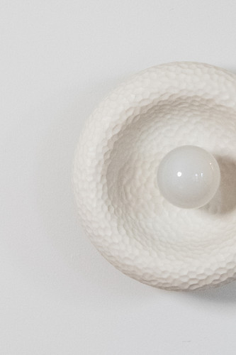 hammered flush mount sconce | stone + sparrow