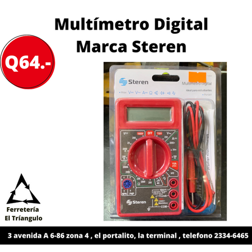 Multímetro Digital Marca Steren | Ferre El Triángulo