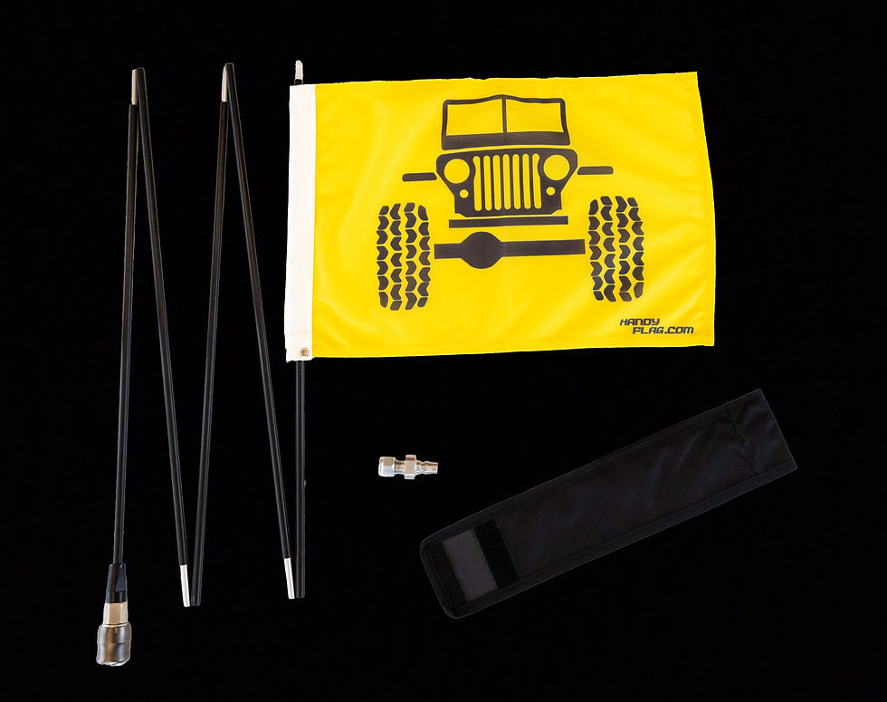 Jeep Front Y Handy Flag Kit - Long 103" | Handy Flag