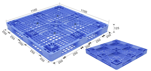 PS-1000kg 1100*1100*125mm - Plastic Pallet | Navika