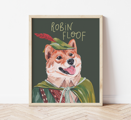 Robin Floof - Iconic Dogs - Shiba Inu Robin Hood Print | Magdalena Creative