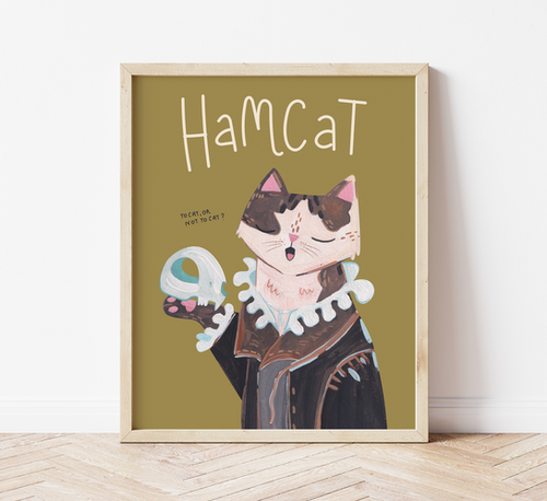 Hamcat - Iconic Cats - Hamlet cat print | Magdalena Creative
