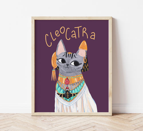 Cleocatra - Iconic Cats - Cleopatra cat print | Magdalena Creative