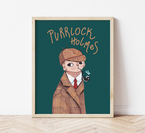 Purrlock Holmes - Iconic Cats - Sherlock Holmes cat print | Magdalena ...