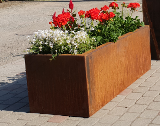 Kruka rektangel med botten B25cm x45cm hög, Välj dimension Lång, invikt ...