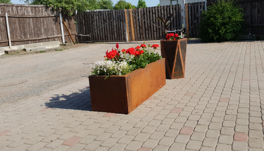 Kruka rektangel med botten B50cm x45cm hög, Välj dimension Lång, invikt ...