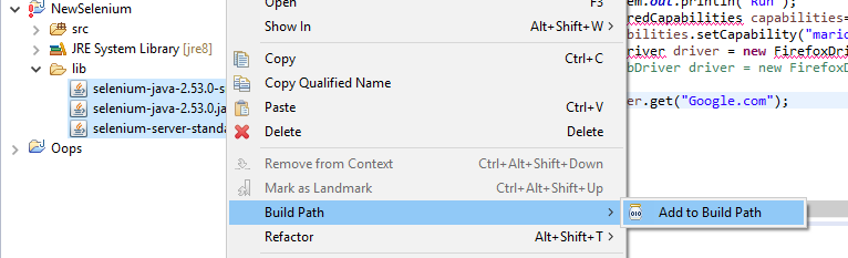 Integrate/Setup Selenium Webdriver in eclipse