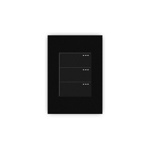 INTERRUPTOR TRIPLE NEGRO LUXURY | Ferrimza