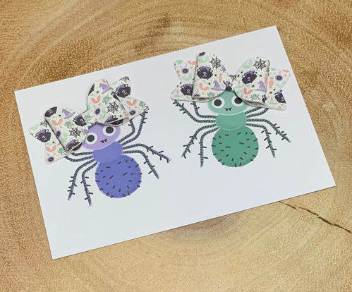 Spiders bow cards | Sparkly unicorn