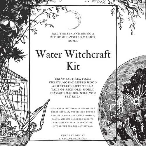 Water Witchcraft Kit: witchcraft supply, beginner altar ritual tools