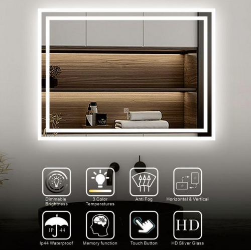 LED Mirror (Frameless) (600mm x 800mm) (With Shaver Socket) | Scn ...