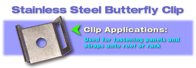 Stainless Steel Butterfly Header/Strap Clip | diysolarpoolheaters