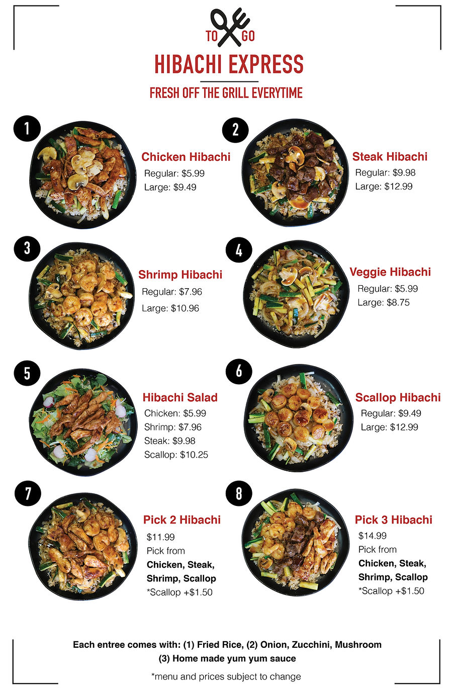 Hibachi Epress | Menu