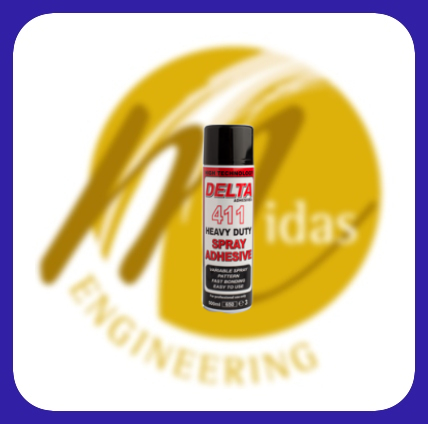 D411 Heavy Duty Spray Adhesive - 500ml | Midas Engineering