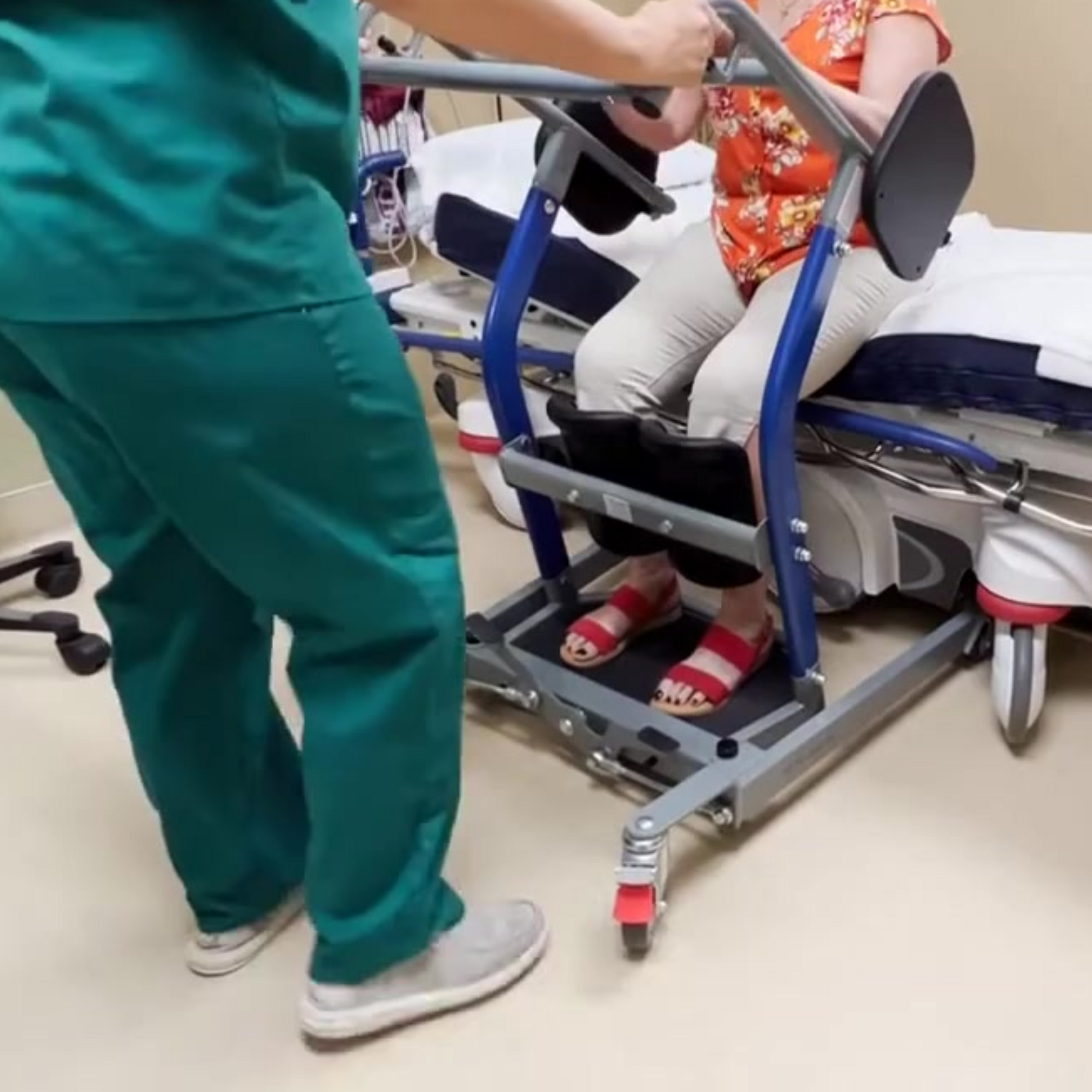 Using the EZ Stand Aid with Low Clearance Stretcher Beds.