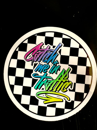 CMIT Checkered Logo Decal | Catch Me In Traffic