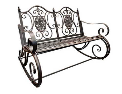 Esschert Design Metal Rocking Bench | hunnicuttoutdoor