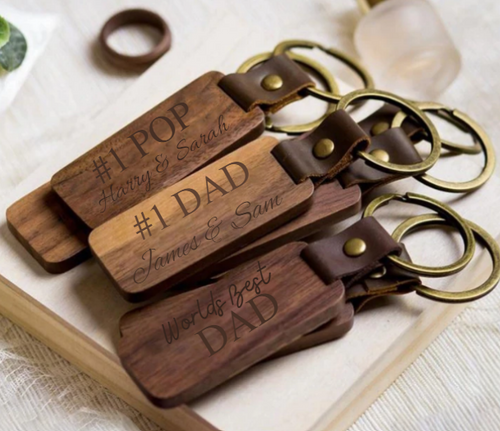 Personalised Father’s Day Engraved Keychains | JustForYouByJules