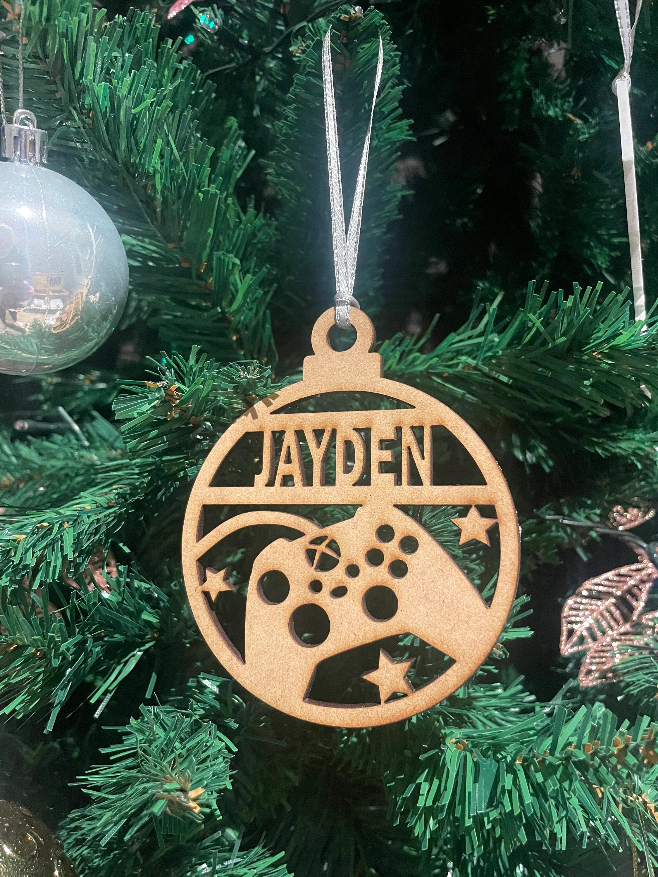 Personalised Gaming Christmas Bauble | JustForYouByJules