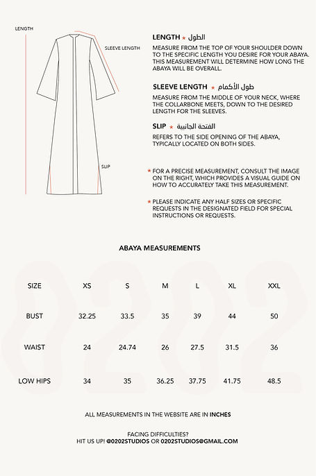 Size Chart | 0202 Studios