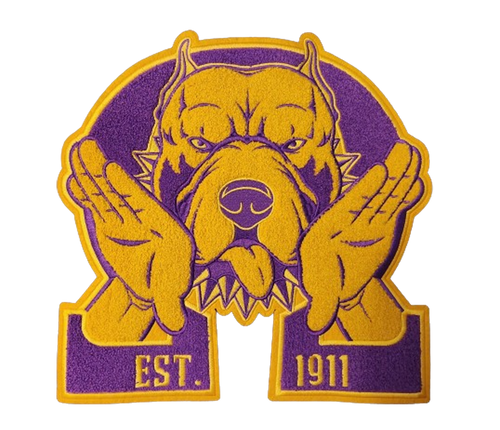 11.9" x 11.75" Omega Psi Phi Fraternity chenille and embroidered iron ...