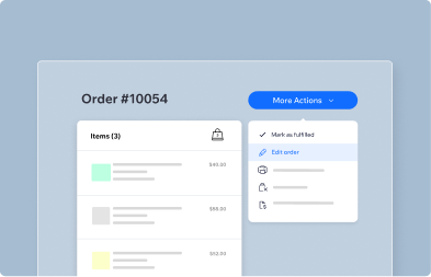 How to edit an order on Wix Studio