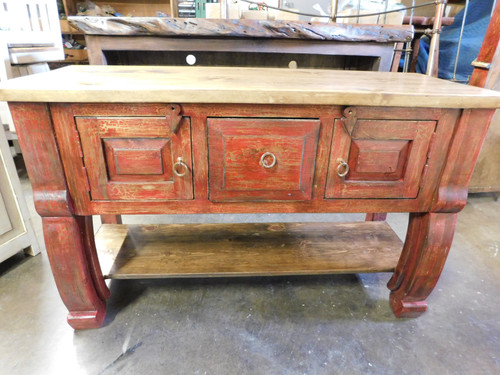 BUFFET OX YOKE LEGS WITH 2 DOORS AND 1 DRAWER | Casa Decor