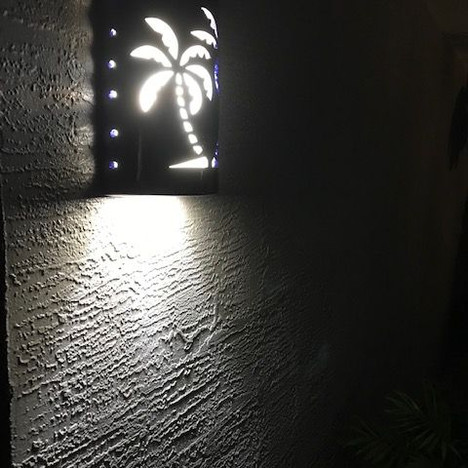 Custom Cut Lighting | Outdoor Wall Sconces | New Mexico, USA