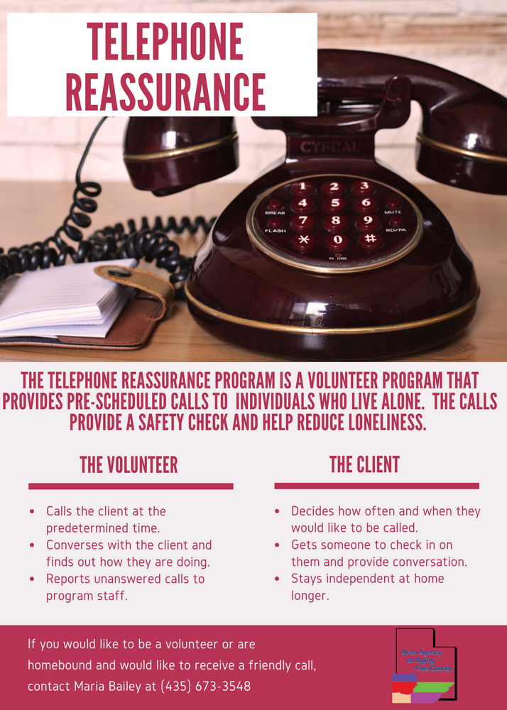 Telephone Reassurance: Connecting Our Community One Call at a Time.