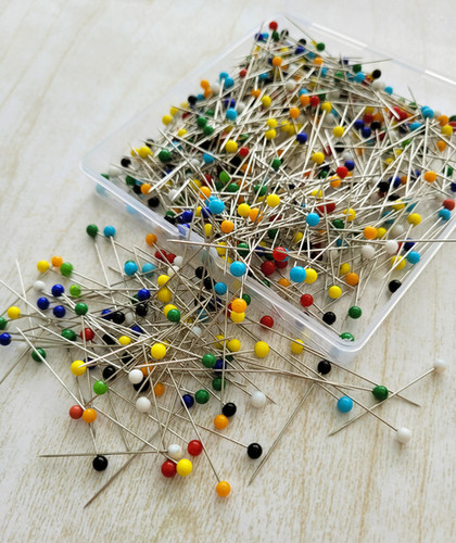 Glass Head Pins - Bulk box of 500 | NZ Corsetry