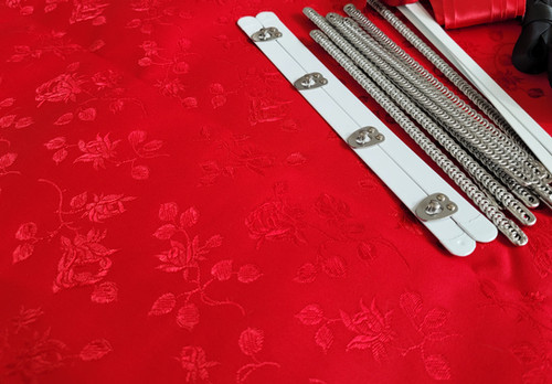 Waist Cincher Kit - Red Rosebud Coutil | NZ Corsetry