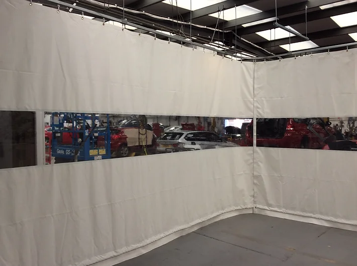 Custom Tailored Workshop Curtains & Rail System | Stanners