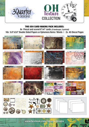 Oh Texture Card Pack November 2025 | 3quarter Designs