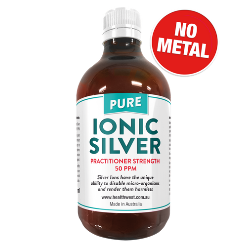 Ionic Silver Practitioner Strength 50 PPM 500ml Bottle | Healthwest UK