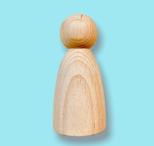 7.5cm rounded Peg doll EN71-1,2,3 EXCLUSIVE TO WOODENULIKETHIS ...