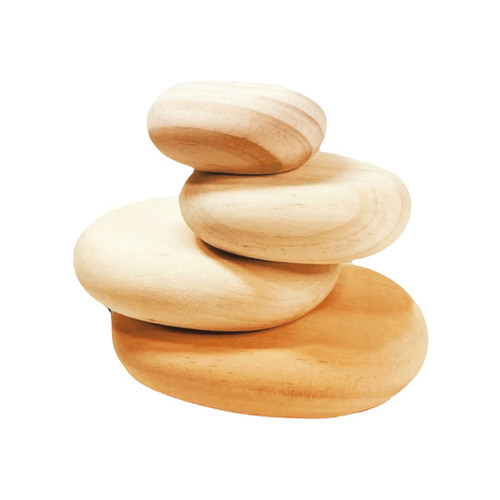 Wooden stacking pebbles set of 4 EN71-1 | WoodenULikeThis
