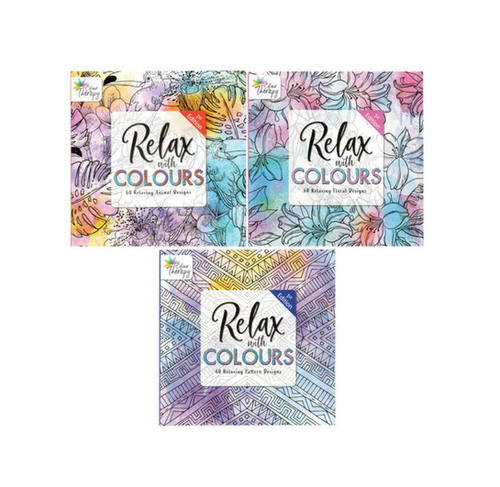 NEW Calm colouring - 3 books with set of 12 pencils | WoodenULikeThis