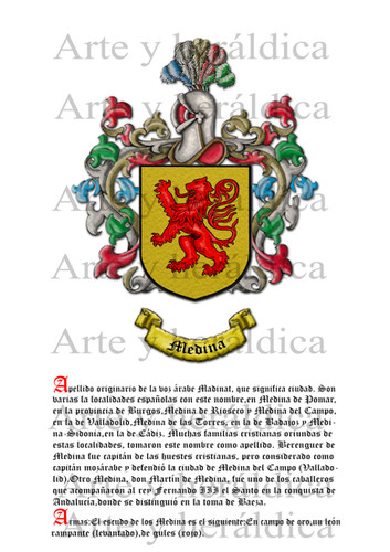 Medina escudo con leyenda vintage PDF | Arte y Heráldica
