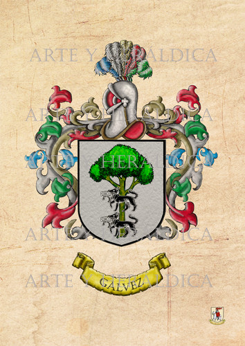 Gálvez escudo vintage en PDF | Arte y Heráldica