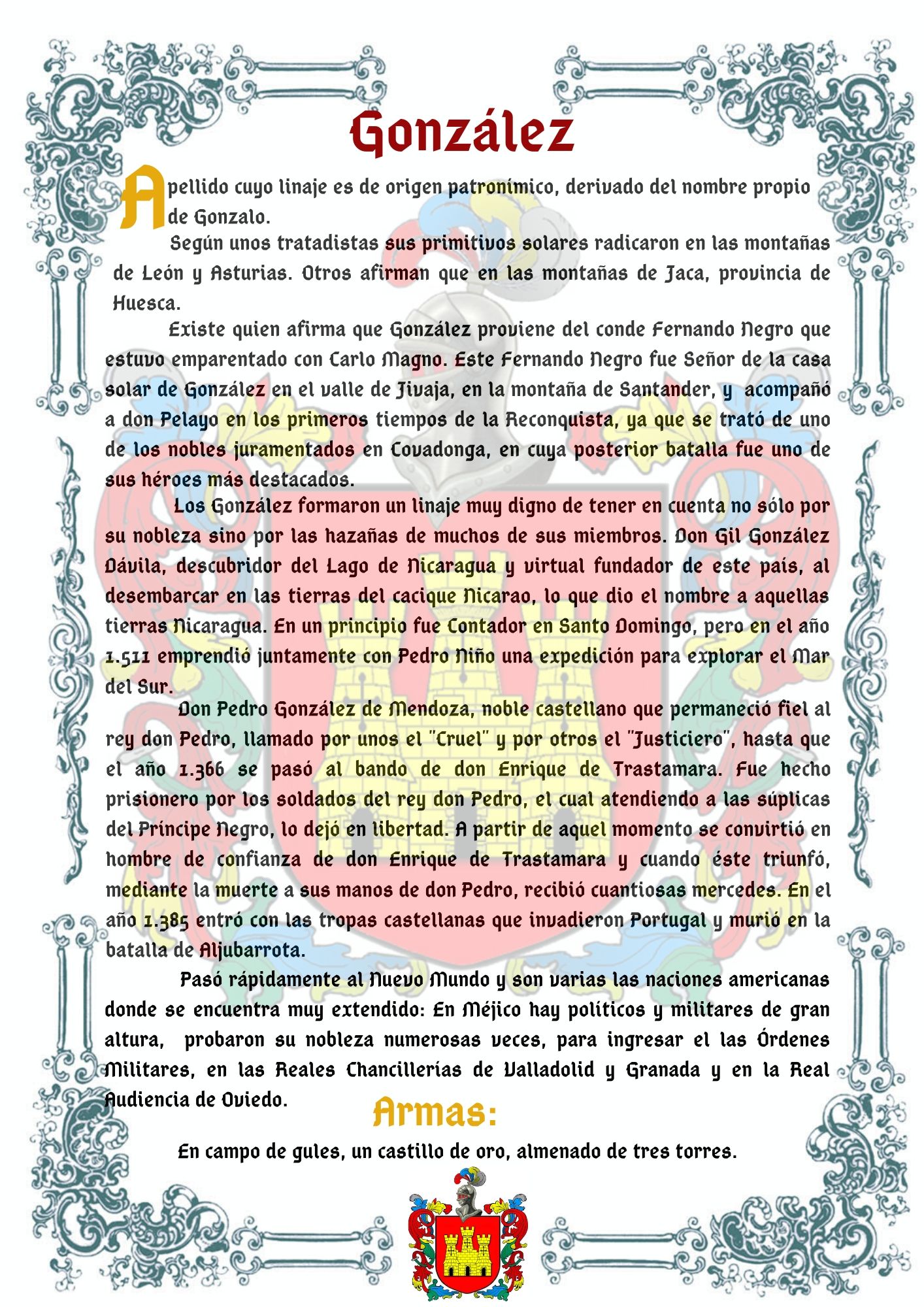 Escudo del apellido | Comunidad de Madrid | Arte y Heráldica