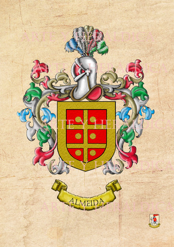 Almeida escudo del apellido | Arte y Heráldica