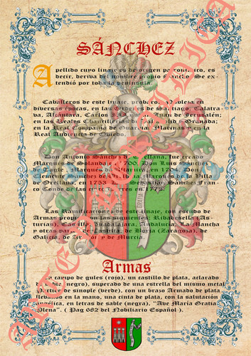 Sánchez origen apellido PDF | Arte y Heráldica